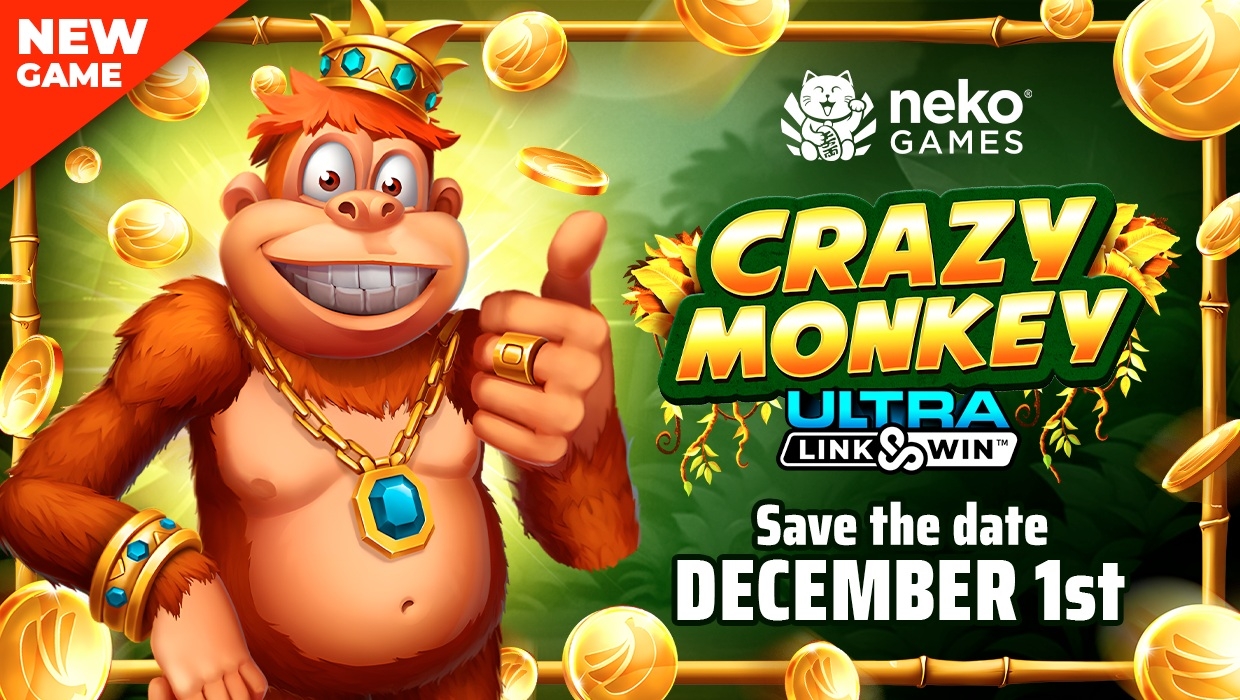 Neko Games® set December 1 launch date for Crazy Monkey: Ultra Link&Win™ - ﻿Games Magazine Brasil